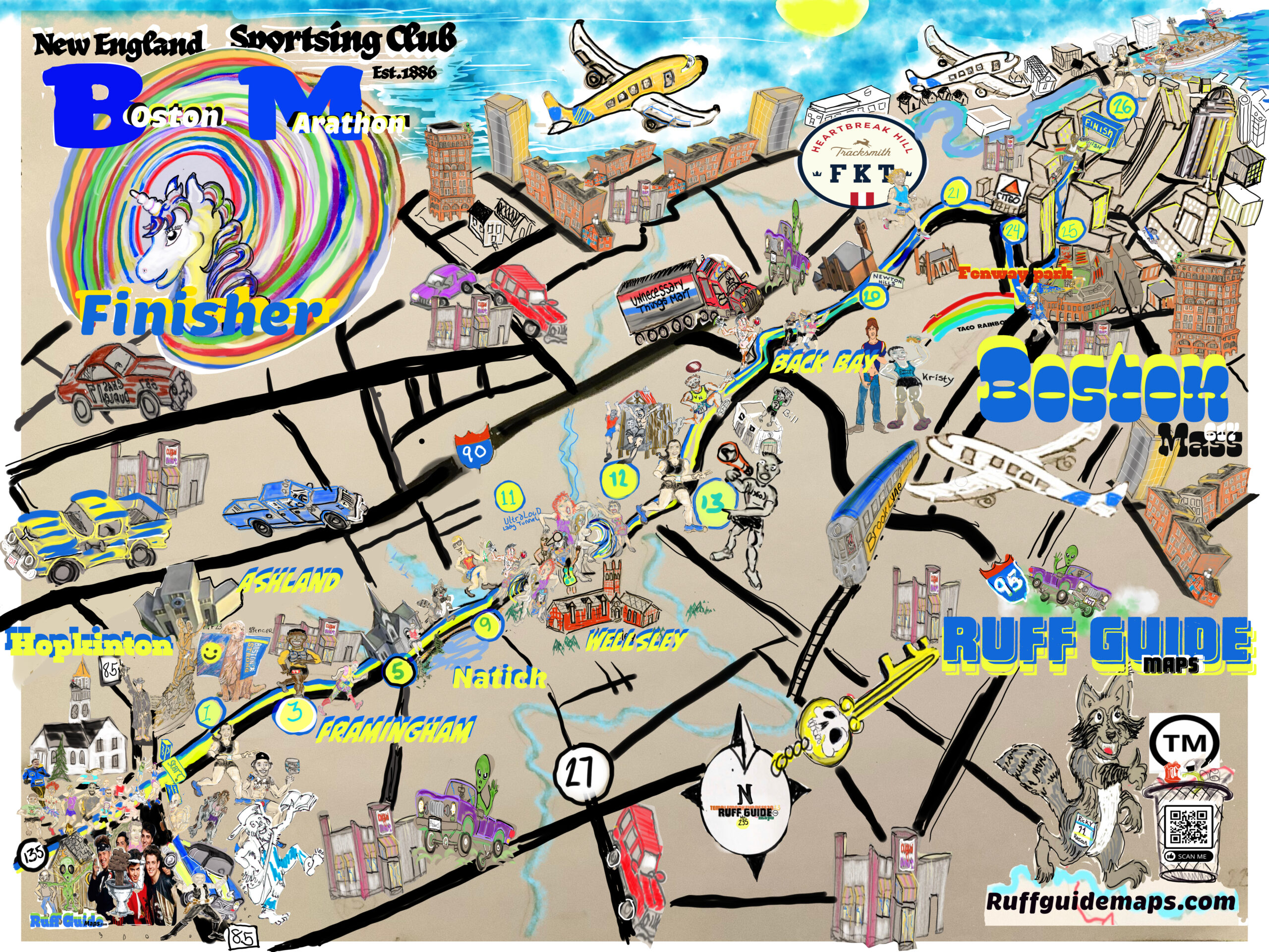 Boston Marathon – Ruff Guide Map – Ruff Guide Maps